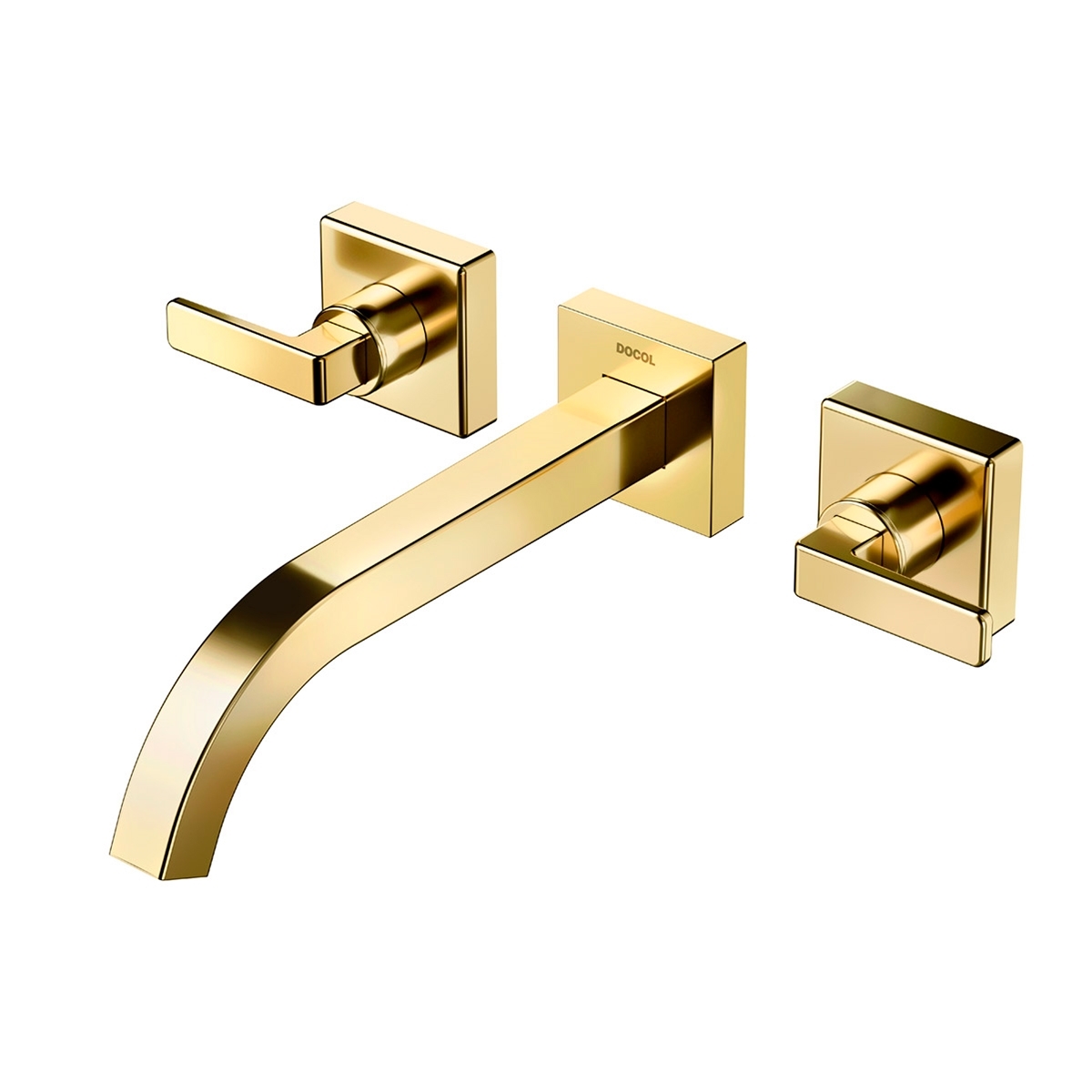 Mezclador para baño de pared Docol Stillo oro pulido - Docol