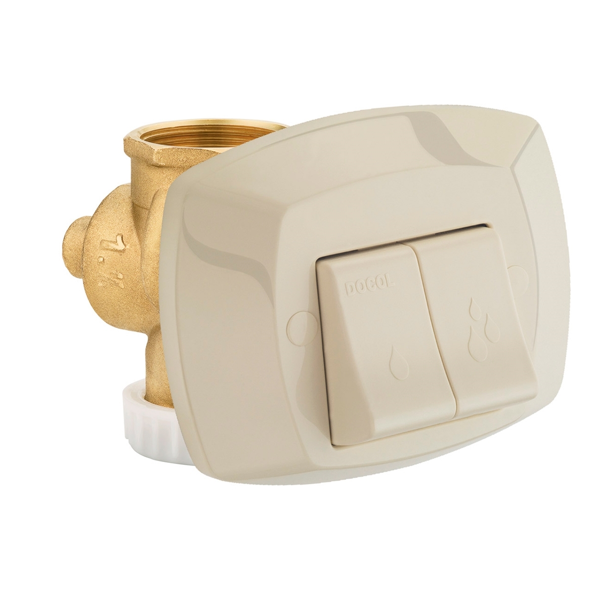 Flush valve 1.1 / 2" with Classic finish Salvágua beige - Docol